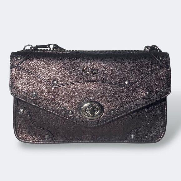 Coach | Bags | Coach Rhyder Crossbody Bag Metallic Dark Brownish Purple ...